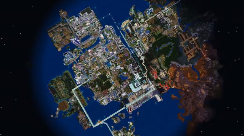 Blue Topia Map | Minecraft PE Bedrock Maps