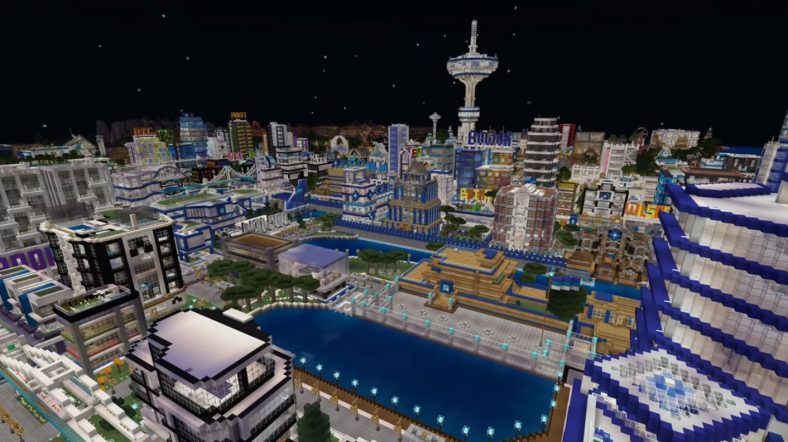 Blue Topia Map | Minecraft PE Bedrock Maps