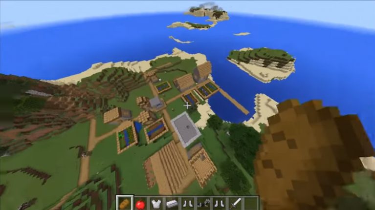 Islands with rivers Seed | Minecraft PE Bedrock Seeds