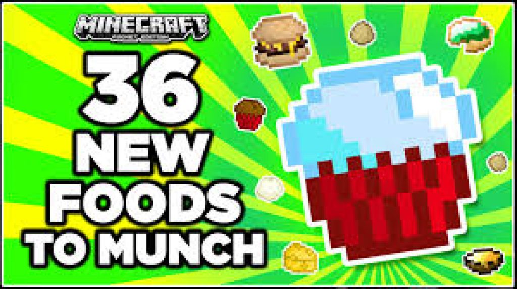 Food! Addon | Minecraft PE Bedrock Addons, Minecraft PE Bedrock Mods