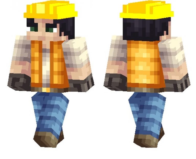 Construction Worker Skin | Minecraft PE Bedrock Skins