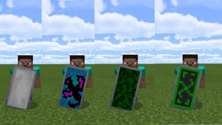 Custom Shield Pack 1&2 Mod | Minecraft PE Bedrock Addons, Minecraft PE ...