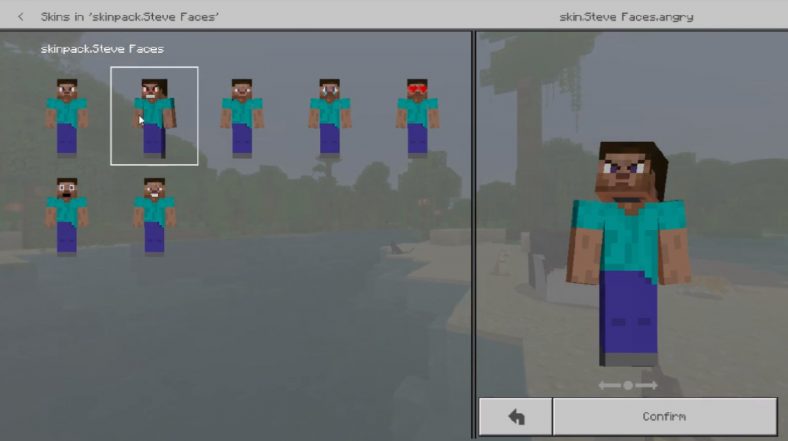 Steve Faces SkinPack | Minecraft PE Bedrock Skins