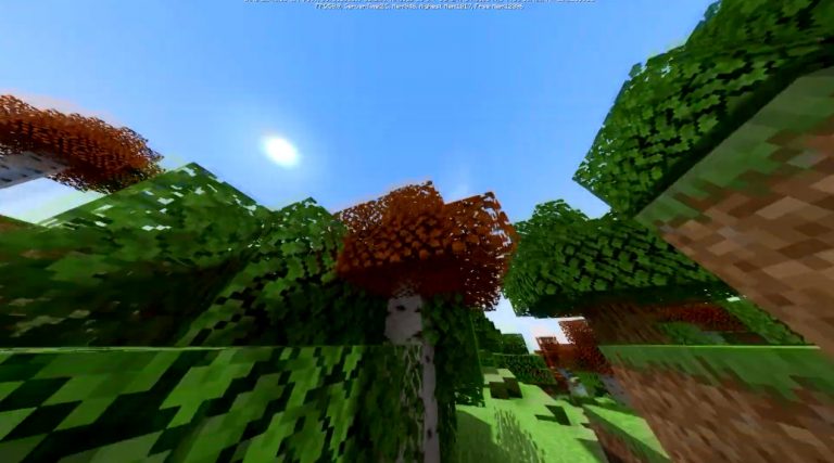 Autumn Birch Texture Pack | Minecraft PE Bedrock Texture Packs