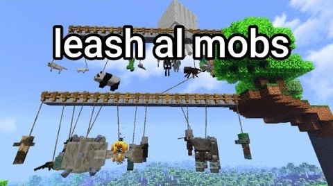 LEASH ALL MOBS Addon | Minecraft PE Bedrock Addons