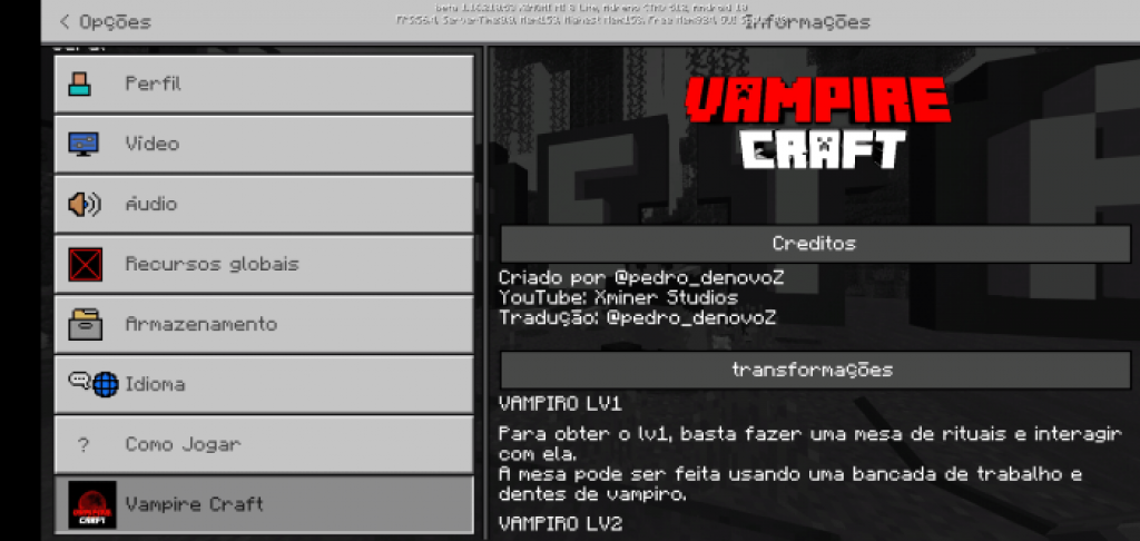 Vampire Craft Addon | Minecraft PE Bedrock Addons
