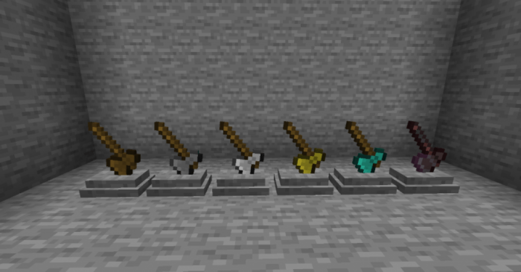 Weapon Pedestal Mod | Minecraft PE Bedrock Mods